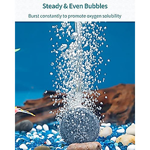 Pawfly Aquarium Air Stone Disc Bubbler 1.5 Inch Bubble Release Tool Round Oxygen Diffuser for Nano Air Pumps Fish Tanks Buckets Small Ponds and DWC Reservoirs, 4 Pack