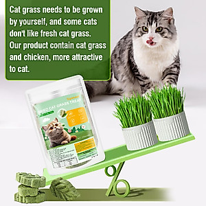 SYWUAII 100g/3.52oz Cat Grass Treats, Cat Grass Teething Stick for Hairball Remove and Teeth Cleaning, Edible Cat Grass Stick Snack
