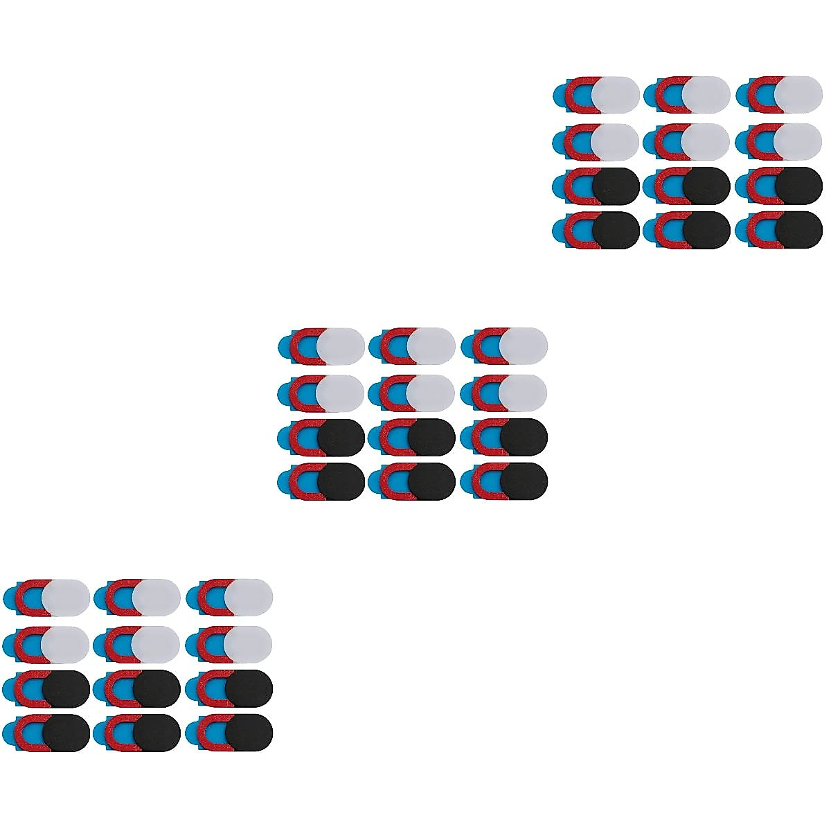 SOLUSTRE 36 Pcs Camera Cover Camera Privacy Protector Camera Privacy Cover Webcam Shield Webcam Slide Blocker Webcam Cover Slide Phone Webcam Cover Webcam Covers Metal White Abs Cover Plate