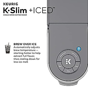 Keurig K-Slim + ICED Single Serve Coffee Maker, Brews 8 to 12oz. Cups, Gray