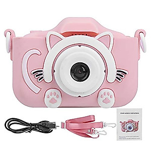 ALREMO HUANGXING - Digital Children Camera, Durable Cartoon Digital DV, Fun Lovely Practical for Holiday Birthday Gift Kids Taking Pictures Toy Children(Pink)