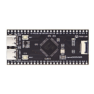 nanoCH32V305 Development Board WCH RISC-V Dual Type-C Interface USB2.0 High Speed LCD Interface SD Card Slot Open Source (nanoCH32V305+ Type-C Cable+Screen)