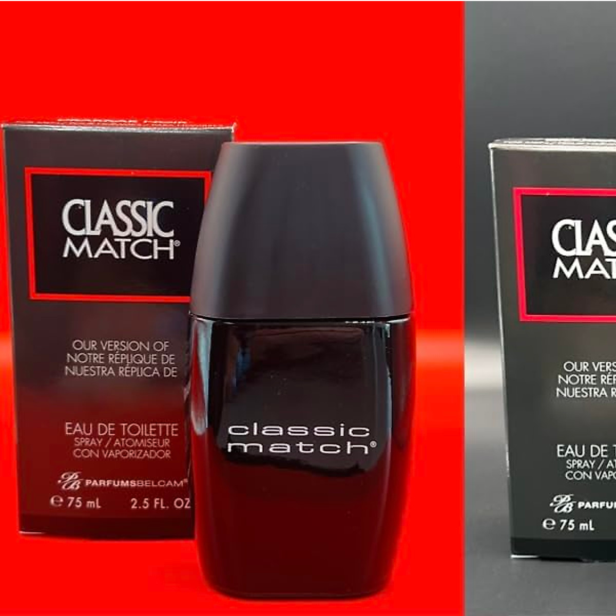 PB ParfumsBelcam Black Classic Match CM Eau De Toilette Spray, our version of a Designer EDT, 75ml.