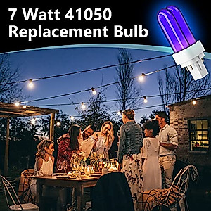 Bug Zapper Replacement fluorescent Bulbs, 2 Pack 41050 Bulbs for DynaTrap DT1050 DT1100 DT1250, 7W UV Light Ultraviolet Mosquito Killer Lamp, 1/2 Acre Trap Replacement Bulb