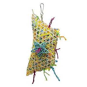 Parrot Bird Pull Bites Climb Chew Toy Colorful Hanging Strip Rope Pet Cage Decor