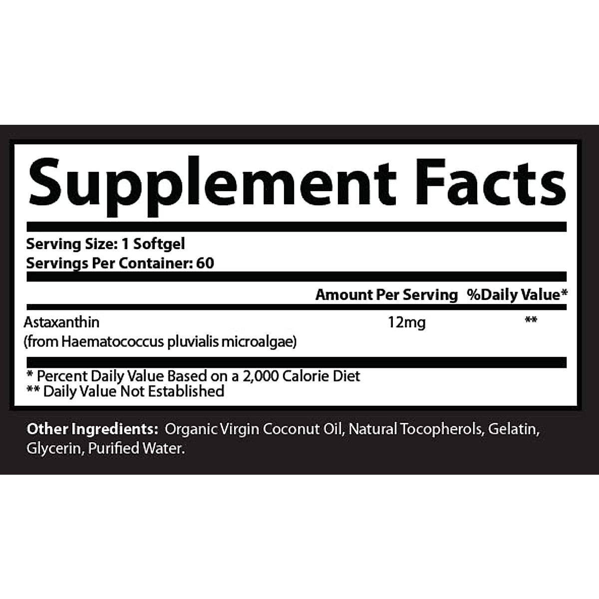 Research Labs Triple Strength Natural Astaxanthin 12mg Softgels + Extra Bottle Organic Coconut Oil for Enhanced Absorption Powerful Antioxidant Supports Eye Joint & Heart Health 120 Total Softgels