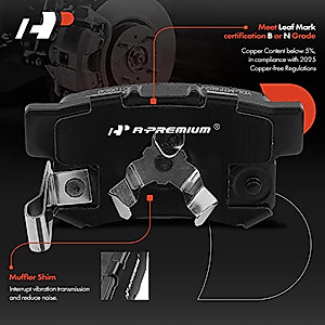 A-Premium 11.99 inch (304.5mm) Front Solid Disc Brake Rotors + Ceramic Pads Kit Compatible with Select Acura and Honda Models - RDX 2010-2018, CR-V 2005-2016, 6-PC Set