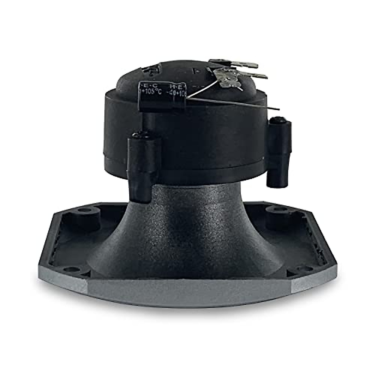 VOYZ 400 Watt 3.5” Piezo Super Horn Tweeters Aluminum Diaphragm 4-8 ohms - Silver Housing with Capacitor 1 Pair (2pcs) (PET-1944)