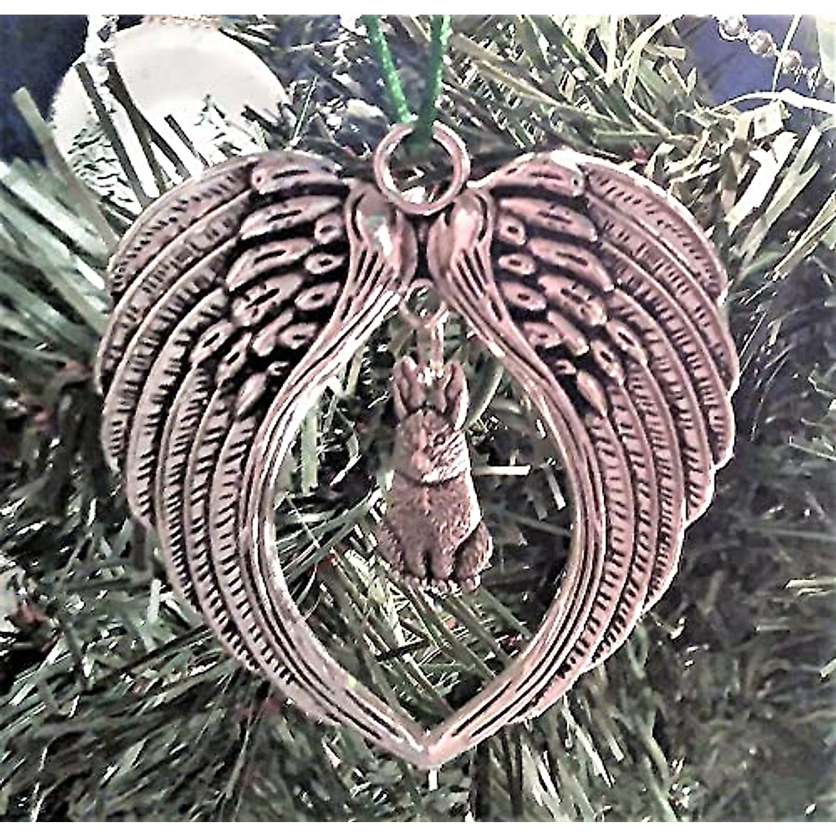 Bunny Loss Memorial Angel Wings Ornament Keepsake Sympathy Gift for Pet Owner