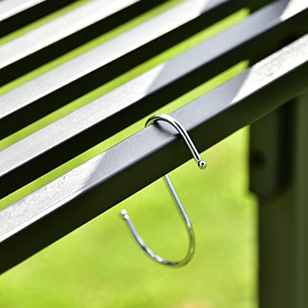 DHPM Iron Double Tiered Backyard Patio BBQ Grill Gazebo with Bar Counters&Extendable Shades for Your Yard, Patio, Garden, Outdoor or Party