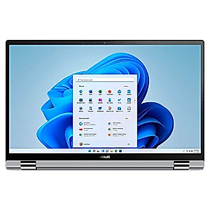 ASUS ZenBook 2 in 1 15.6” FHD Touchscreen Laptop, AMD Ryzen 7 5700U, NVIDIA GeForce Graphics, 8GB DDR4 RAM, 256GB SSD, Windows 11 Home, TWE Pen, Light Grey - Q508UG