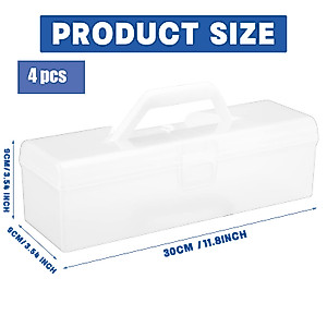 Vicenpal Trading Card Storage Box Organizer Fit 1200 Plus Cards Plastic Deck Card Storage Box Hard Playing Card Case Compatible with MTG Trading Card Games Baseball Football Card Collector (4 Pieces)