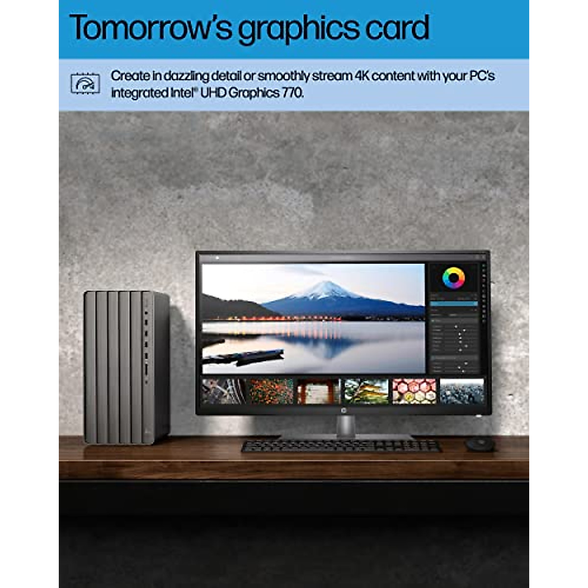 HP ENVY Desktop Computer, Intel Core i7-10700, 16 GB RAM, 1 TB Hard Drive & 512 GB SSD Storage, Windows 10 Pro (TE01-1254, 2020 Model)