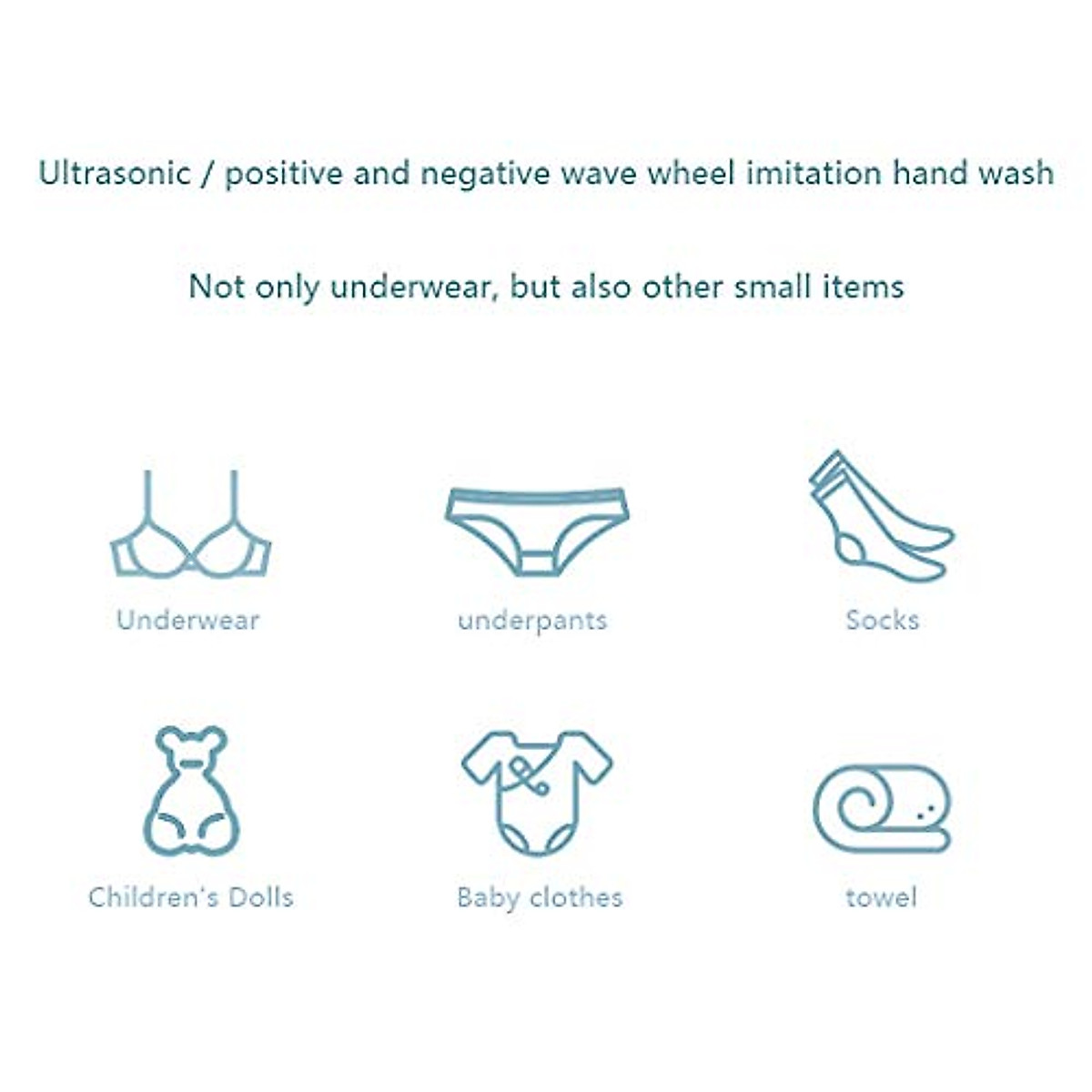 ZKU 2020 Upgraded Portable Washing Machine, Folding Automatic Laundry Machine, Turbine Washer, USB Cable, Low Noise, Mini Washing Machine for Camping, Dorms，Apartments， Business Trip - Blue