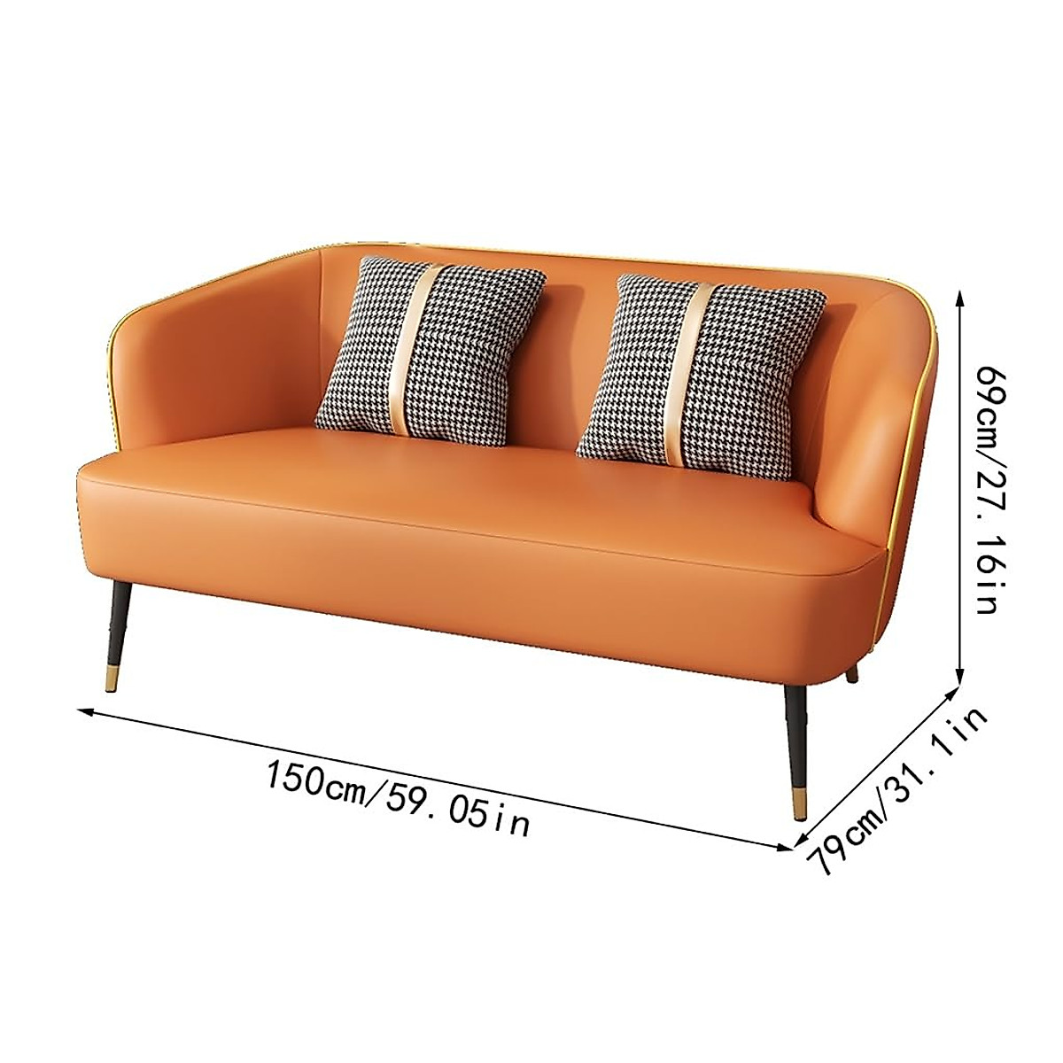 Couch for Living Room Nordic Simple Sofa Small Apartment Living Room Modern Clothing Store Double Cat Claw Fabric Sofa Light Luxury Sofa Sleeper Samll Sofa