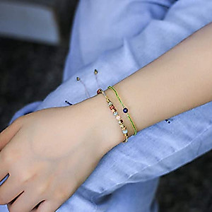 KELITCH Seed Beaded Friendship Bracelets Thin Rope Bracelets Women New Handmade Jewelry