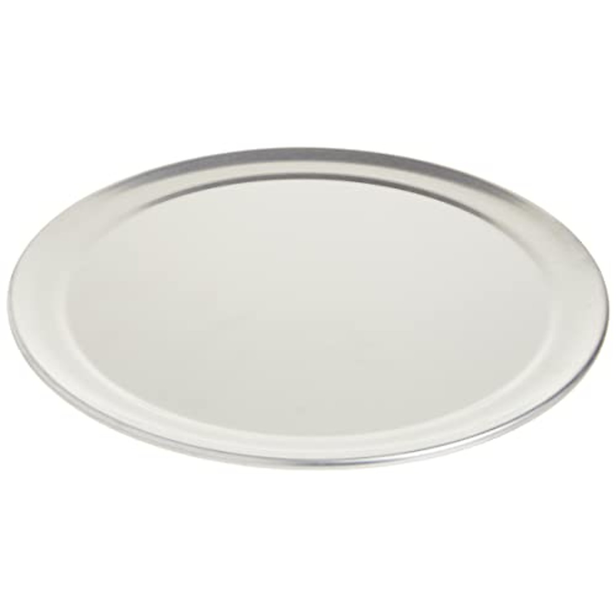 Winco 11 Inch Aluminum Winware Pizza Tray with Wide Rim