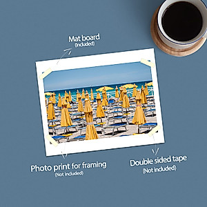 Golden State Art, Pack of 10 Uncut 8x10 White Mats Matboards, Acid Free Backing Matt Board for Photos, Frames, DIY Projects