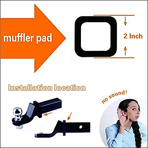 Trailer Hitch Ball Mount Towing Kit with Stabilizer and Silencer Pad Ball Pin Clip fits 2 inch Drop Receiver 6500lbs Class III