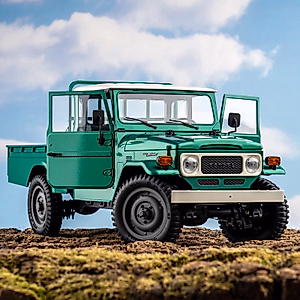 BEEZRC FMS 1/12 RC Crawler Toyota FJ45 Official RTR Green 2.4GHz 4WD Brushed Remote Control Car RTR RC Truck Vehicle Models Hobby Grade RC Carwith Intelligent Lighting for Adults Kids (Green)