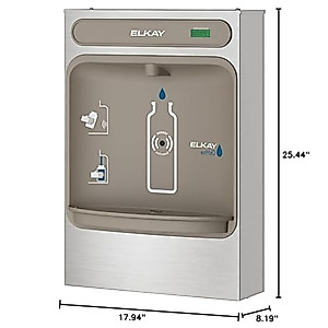 Elkay EZWSSM EZH2O Surface Mount Bottle Filling Station, Non-Filtered, Non-Refrigerated, Stainless