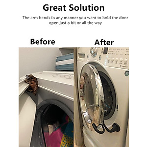 Front Load Washer Door Prop, Magnetic Washing Machine Door Holder, Keep Washer Door Open, Flexible Prop Fits Most Washing Machines