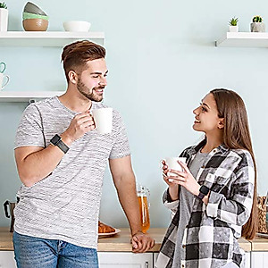 Welltin 2 Pack Bands Compatible with Fitbit Versa / Fitbit Versa 2 / Fitbit Versa Lite for Women Men, Breathable Woven Fabric Strap, Adjustable Replacement Wristband for Fitbit Versa Smart Watch