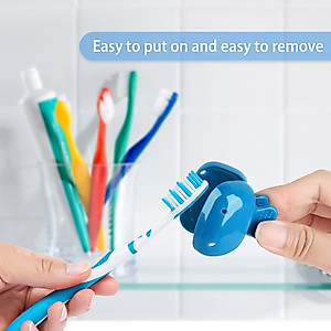 Waenerec Toothbrush Cover Cap Toothbrush Coverings Clips Portable Toothbrush Protector Toothbrush Storage Head Cover for Bathroom Home Travel Toothbrush Case - 6 Packs