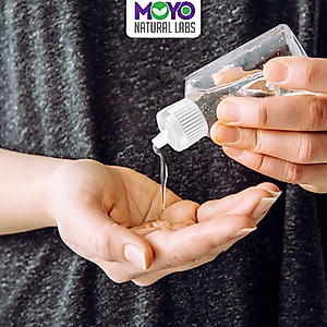 MoYo Natural Labs 4 oz Squirt Bottles, Squeezable Empty Travel Containers, BPA Free HDPE Plastic for Essential Oils,Liquids,Toiletry/Cosmetic Bottles(Neck 20-410) (Pack of 6, HDPE Translucent White)