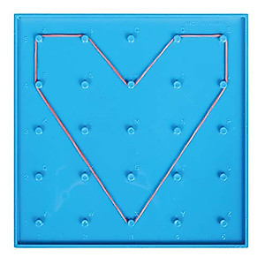 edxeducation Double-Sided Geoboards - 5 x 5 Grid/24 Pin Circular Array - Set of 6 - Includes Rubber Bands - Ideal for Ages 5+ - Geometry Math Manipulative - Teach Angles and Symmetry