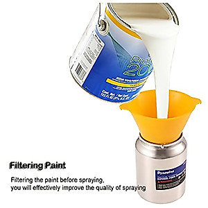 Dynastus Suction Feed Siphon Air Spray Gun for Spraying Oil-Based or Latex Paints, with Filtering and Cleaning Kits