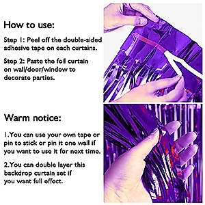 Graduation Decorations 2022 Purple Gold Graduation Party Supplies 2022 Graduation Banner Purple Gold Class of 2022 Congrats Grad Porch Sign and Foil Curtains Graduation Party Decorations by HappyField