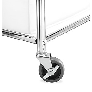 Whitmor 4 Section Rolling Laundry Sorter - 4 Removable Heavy Duty Bags - Chrome