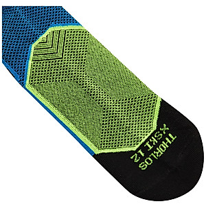 thorlos unisex adult Xski Ultra Thin Over the Calf Skiing Socks, Charged Raven, Small US