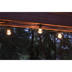 Enbrighten LED Bistro Outdoor String Lights, 48ft, 24 Shatter Resistant Lifetime Bulbs, 2200K Warm White, Weather Resistant, Indoor/Outdoor, Commercial Grade, Perfect for Backyard, Porch, Patio, 38357
