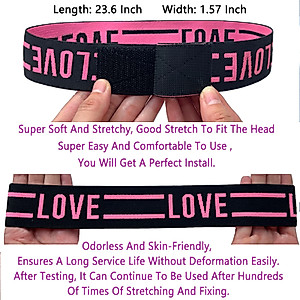 Iraatraa Wig Band and Lace Melting Band Set - Elastic Edge Wrap Bands to Keep Lace Front Wigs in Place and Lay Edges (5 Piece Set, Black Pink)