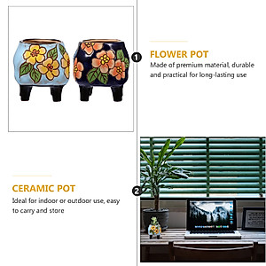 6pcs Hand Plant Planting Base Indoor Random Bonsai Decoration Home Decorative Pots Office Decor Gardening Pot Small Vase Flower Painted for Cactus Containers