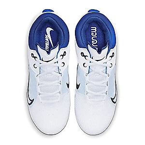 Nike Women's Hyperdiamond 4 Elite Softball Cleats (White/Black/Game Royal, us_Footwear_Size_System, Adult, Women, Numeric, Medium, Numeric_9)