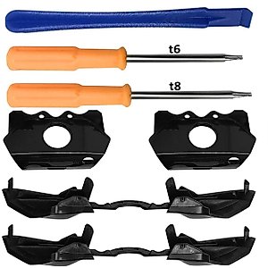 Quartet trade Controller Repair Parts for Xbox One Elite Controller Replacement Buttons + Bumpers Middle pad + T8 T6 Screwdriver 2pack