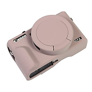 Easy Hood Case for Canon Powershot G7 X Mark III Digital Camera, Soft Silicone Protective Cover with Removable Lens Cover for Canon Powershot G7X Mark III DSLR Camera (Tiffany Pink)