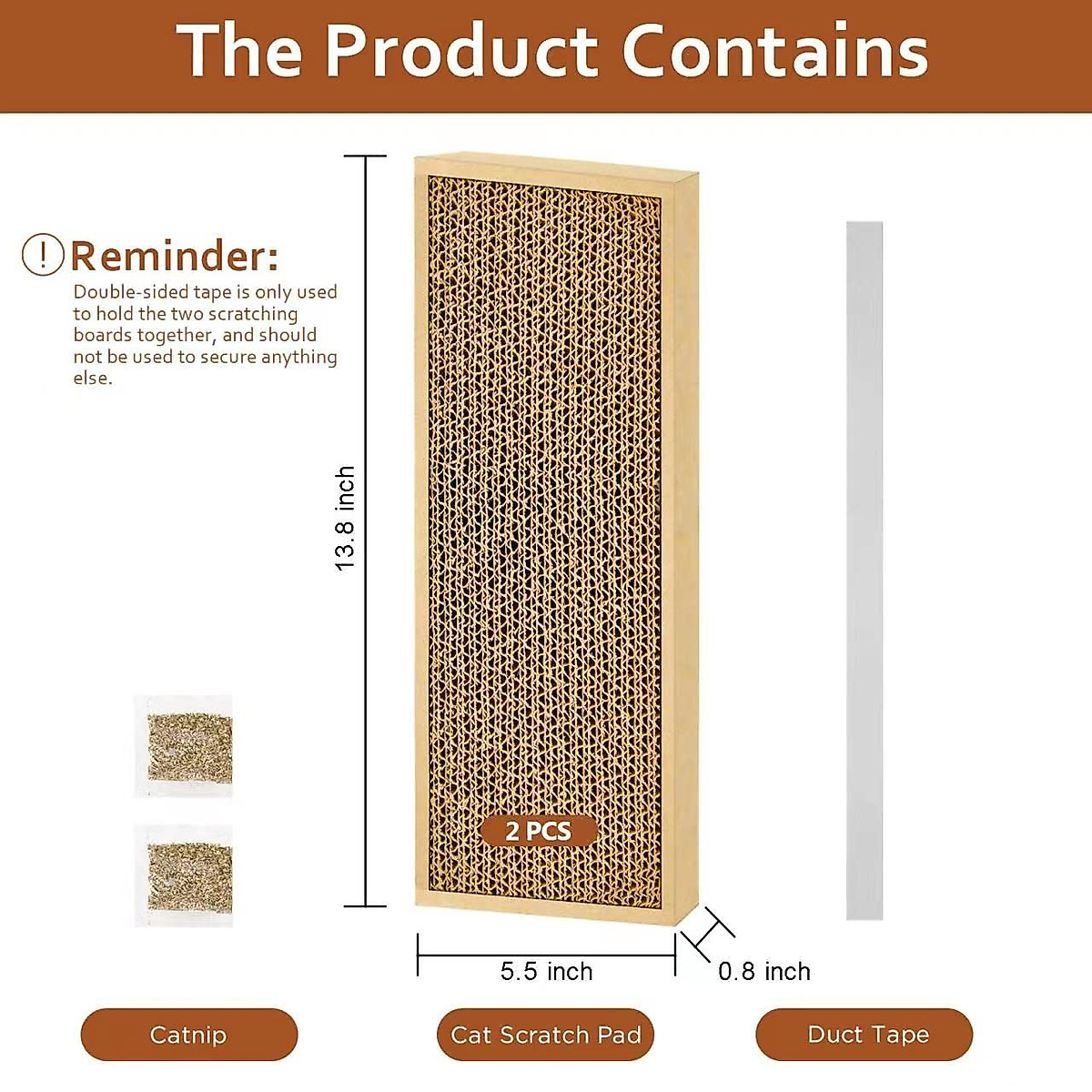 HappyFreeSX Splicing Cat Scratch Pad: Cat Scratchers for Indoor Cats and Kitten, 2 Pack Cat Scratching Pad, Cat Scratcher Cardboard, Cat Scratching Pad, Premium Scratch from Cats, Double-Sided Design