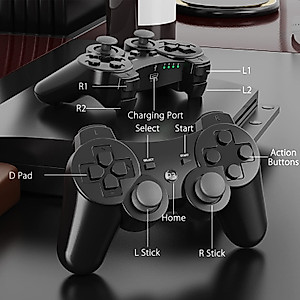 YCZHDV Wireless Game Controller Compatible with PS3, Double Shock Controller Joysticks for PS3, Six-axis Motion Game Control