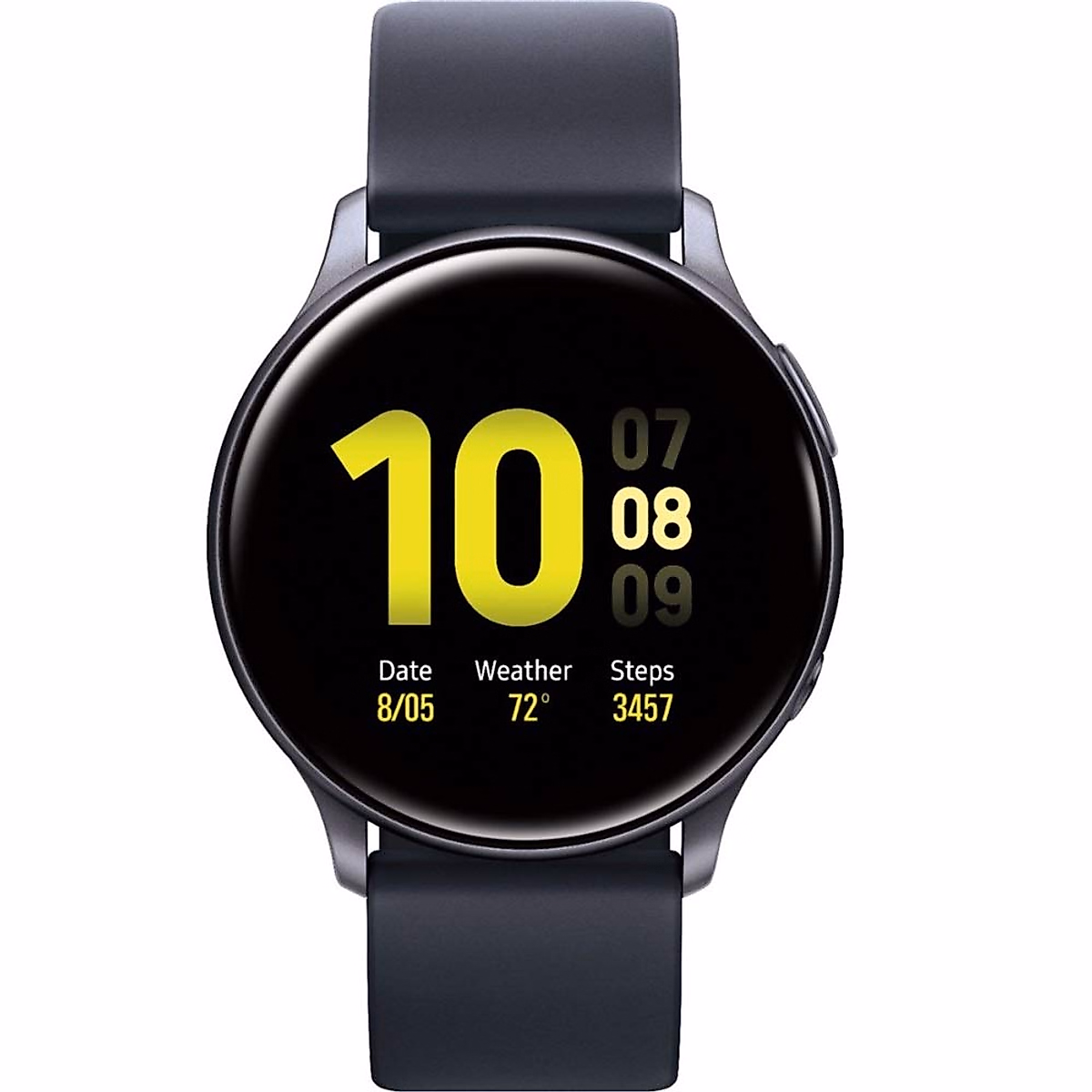 SAMSUNG Galaxy Watch Active2 (Silicon Strap + Aluminum Bezel) Bluetooth - International Heart Rate Monitor (Aqua Black, R830-40mm)