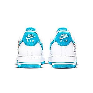 Nike Men's Air Force 1 Low Space Jam Tune Squad, White/Light Blue Fury/White, 10