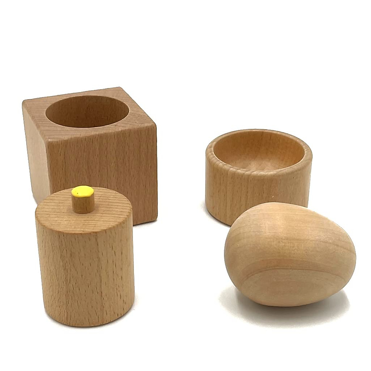 Leticia's Corner Set of Wooden Pincer Grasp and Egg Cup Puzzles, Pincer Puzzles, First Puzzles, Montessori Toys for 6 Months+, Fine Motor Skills Learning