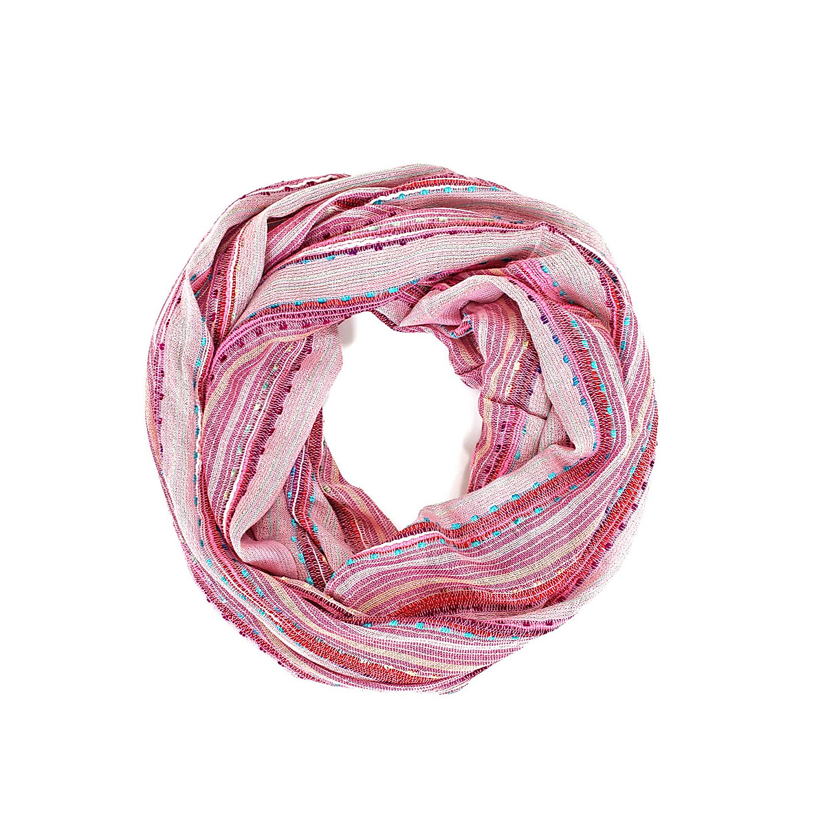 Anika Dali Women's Shimmer Sparkle Infinity Scarf- Festival Boho Bliss Fashion Scarf (Blush Pink)