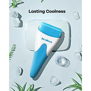 BearKig Ice Roller, Ice Roller for Face, Ice Face Roller, Cold Facial Ice Roller Massager for Eye Puffiness, Women's Gifts, Migraine, TMJ Pain Relief & Minor Injuries, Skin Care Products (Blue)