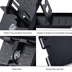 Tscope Switch Stand for Nintendo, for Animal Crossing Switch Holder, Adjustable Switch Lite Compact Portable Foldable Stand for Nintendo Switch Accessories (Black)