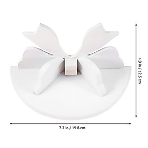 Operitacx Wood Floating Shelf Wall Mount Wood Floating Shelves Bowknot Shaped Wall Shelves Flower Pot Wall Rack Planter Display Holder for Bedroom Nursery Living Room Wall Decor Wooden Floating Shelf