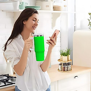 MCHIVER Neon Green Tumbler with Lid and Straw 40 oz Insulated Water Bottle Leakproof Water Tumblers for Hot and Cold Drinks